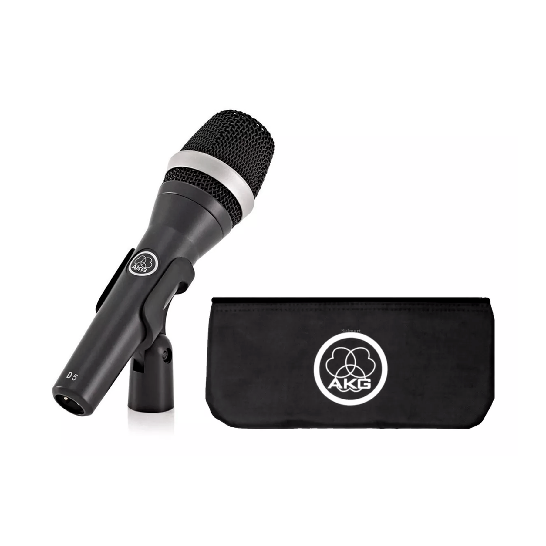 Microfone Dinâmico Profissional D5 Vocal Super Cardioide AKG - Preto ...